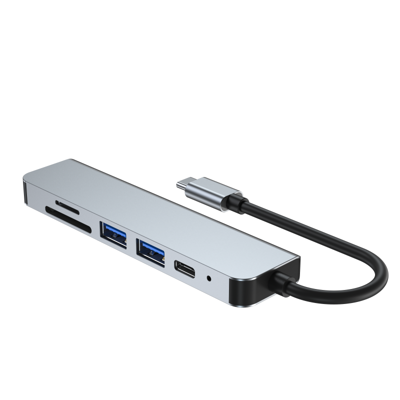 Adapter Hub USB C 3.0 CZYTNIK TF HDMI 4K 6w1Mac PD