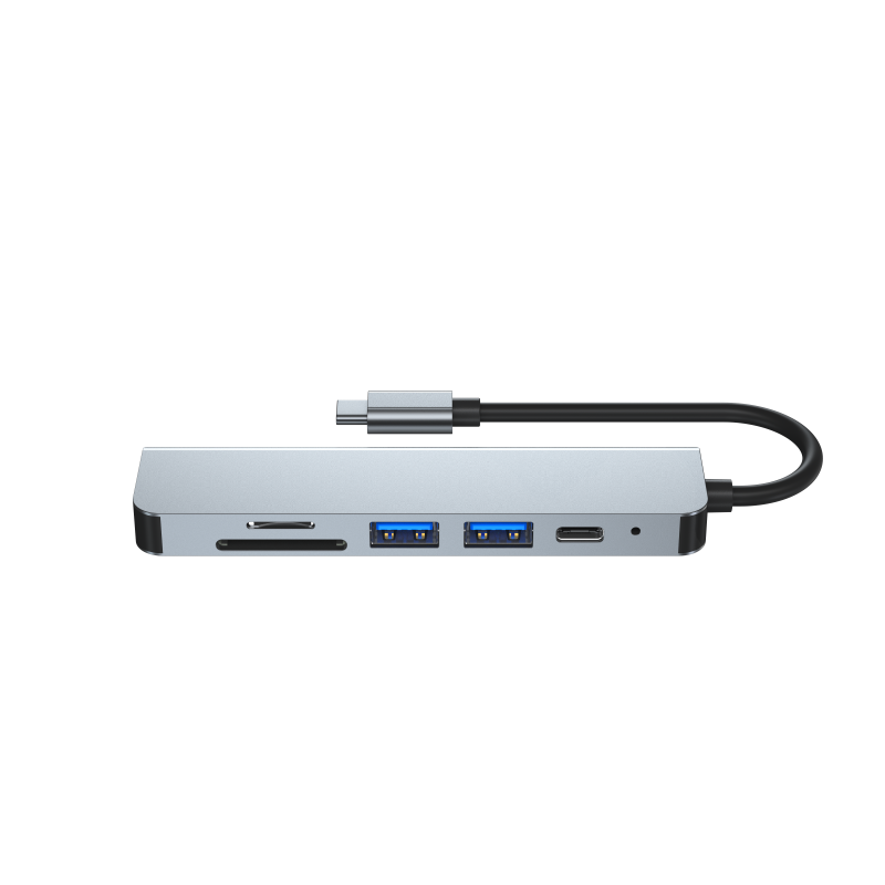 Adapter Hub USB C 3.0 CZYTNIK TF HDMI 4K 6w1Mac PD